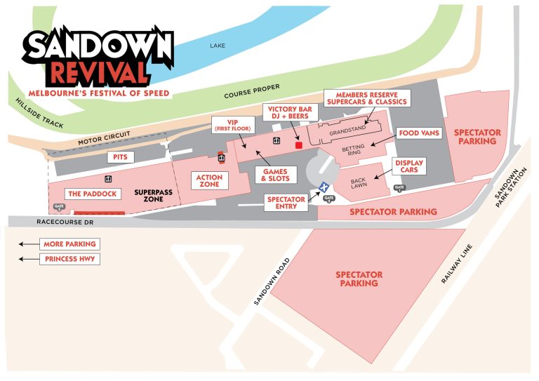 Site Map - Sandown Revival Motoring Festival